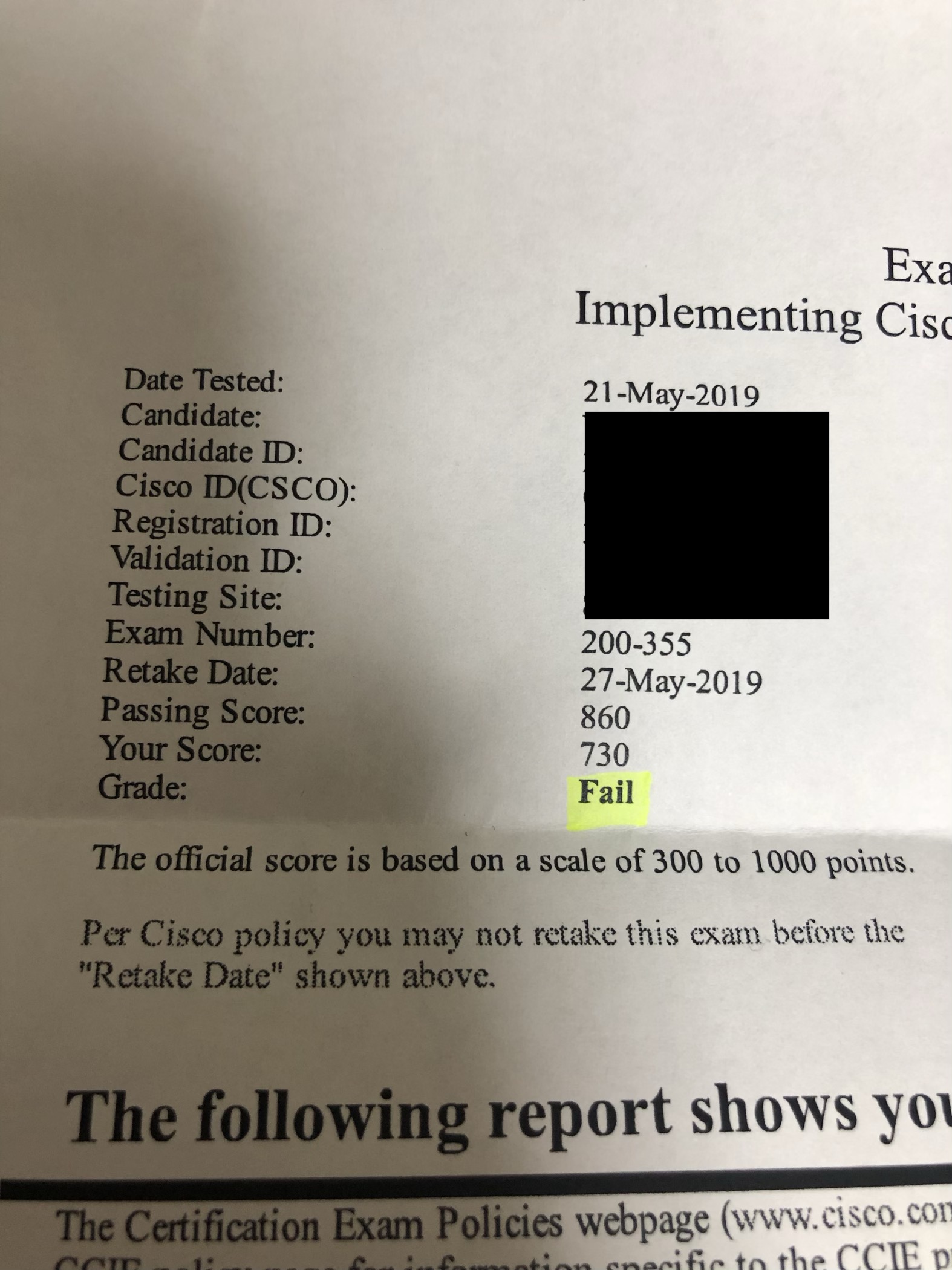 CCNA Wireless(200-355)の試験に落ちました。 – Arkey's Diary